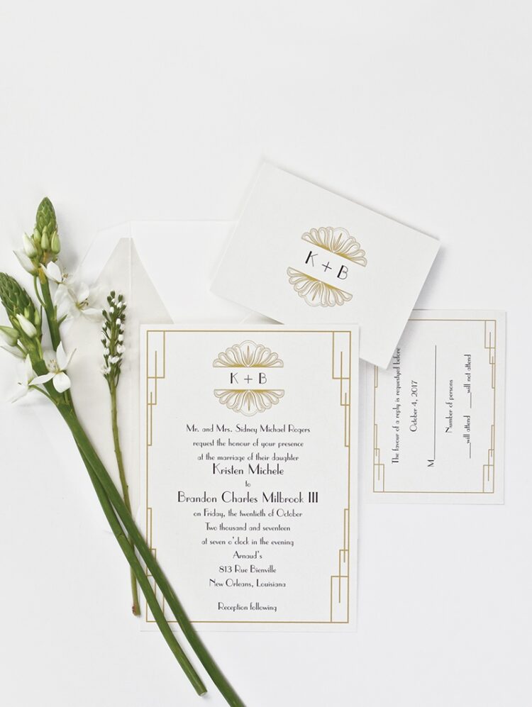 Art Deco Wedding Invitations