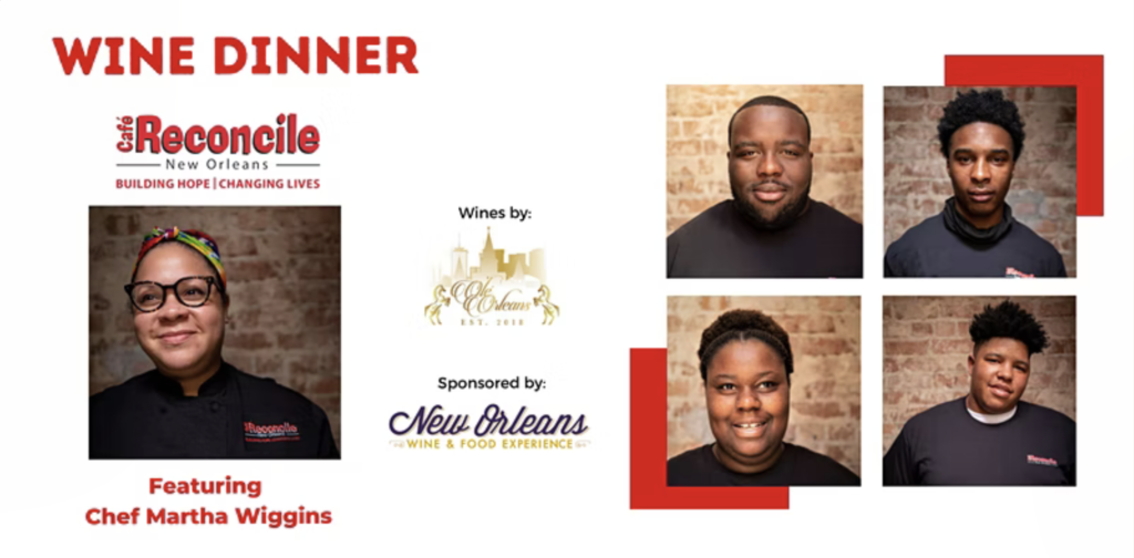 Café Reconcile Executive Chef Martha Wiggins to Host Wine Dinner ...