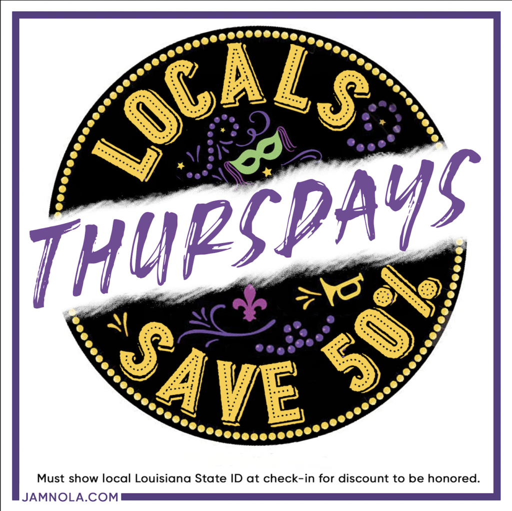 JAMNOLA to Offer Louisiana Residents 50% Off Thursday Tours