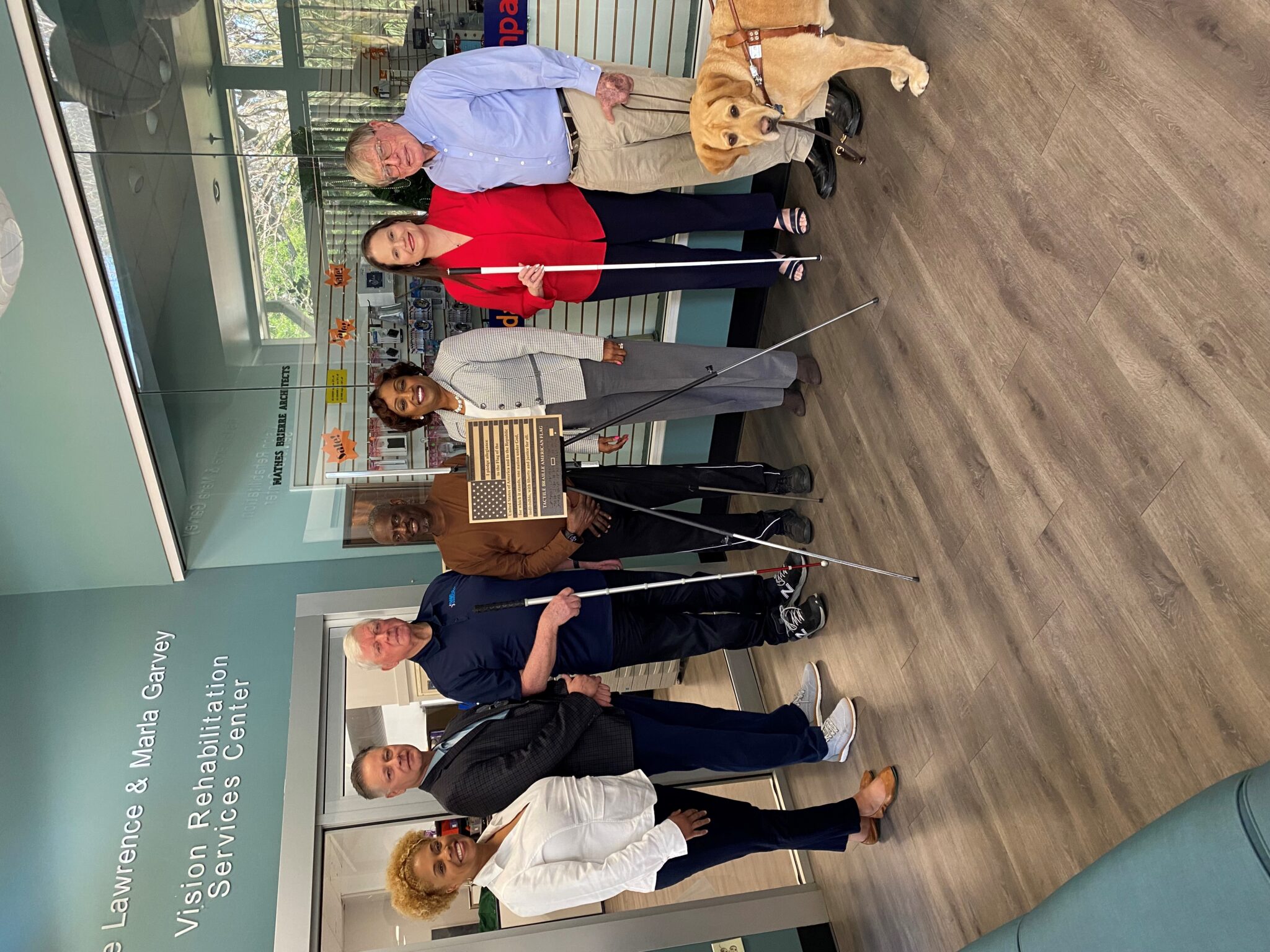 Bronze Braille Flag to be hung at Lighthouse Louisiana