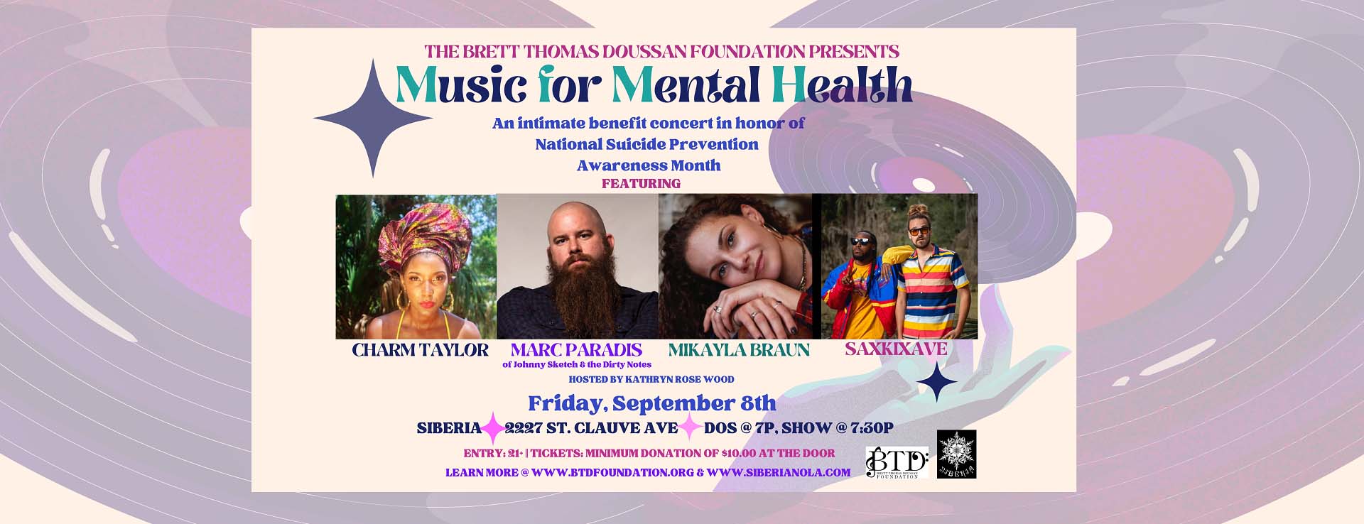 6th Annual Music for Mental Health Concert returns Sept. 8 at Siberia