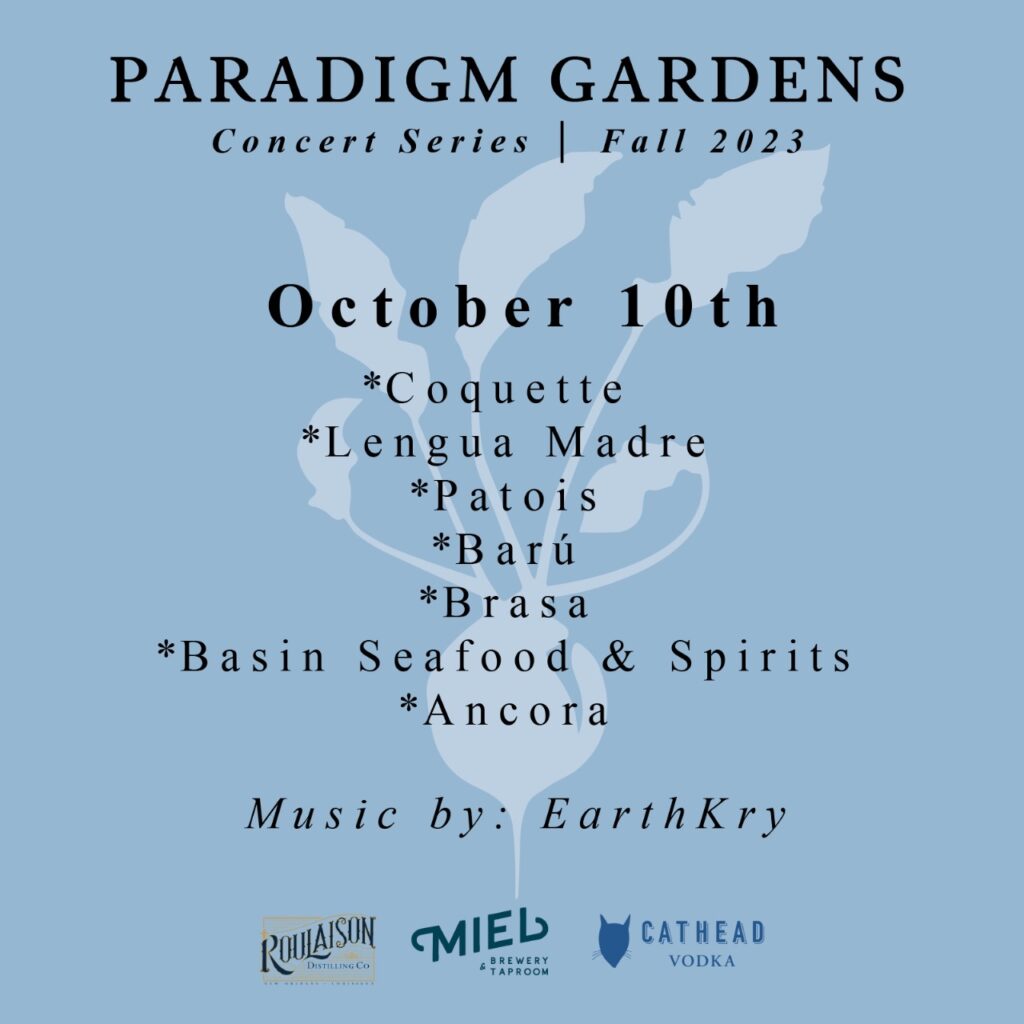 Paradigm Gardens Concert Dinner Series is Back