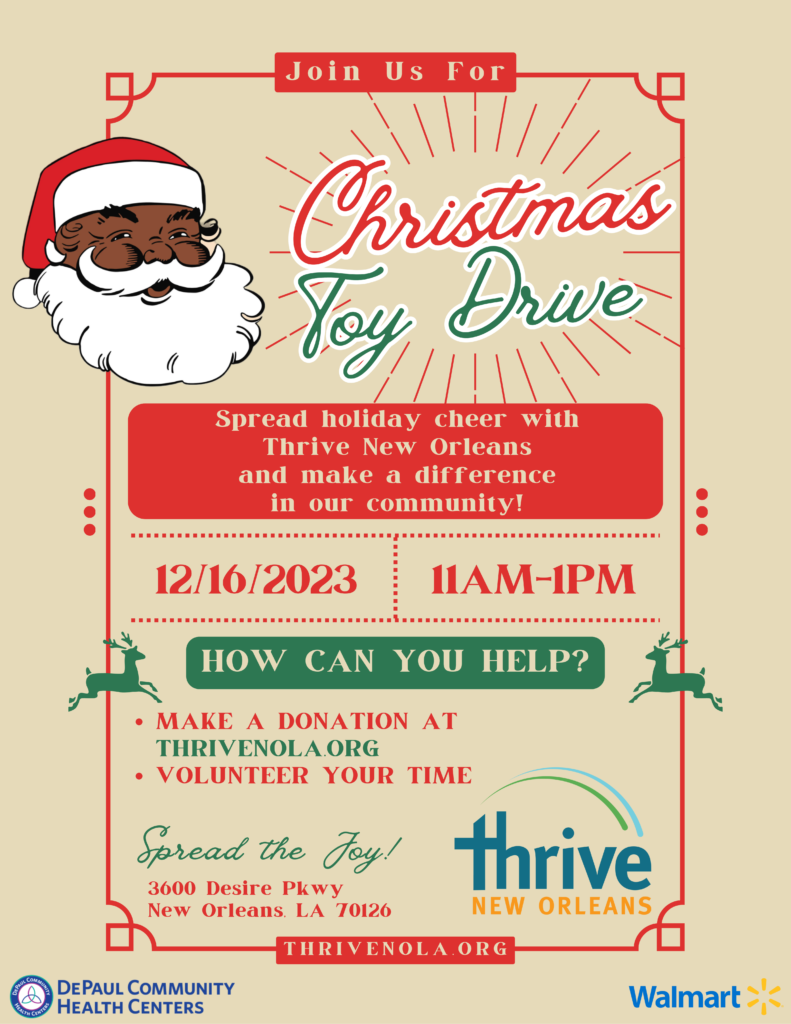 Thrive New Orleans to Host Annual Holiday Toy Drives