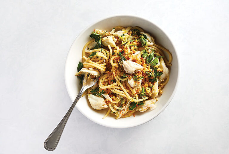 Spaghetti with Blue Crab and Gremolata Recipe