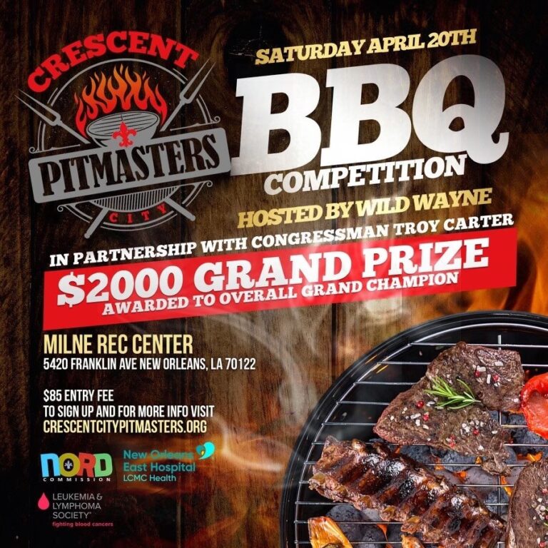 Crescent City Pitmasters' New Orleans BBQ Competition to be Hosted April 20