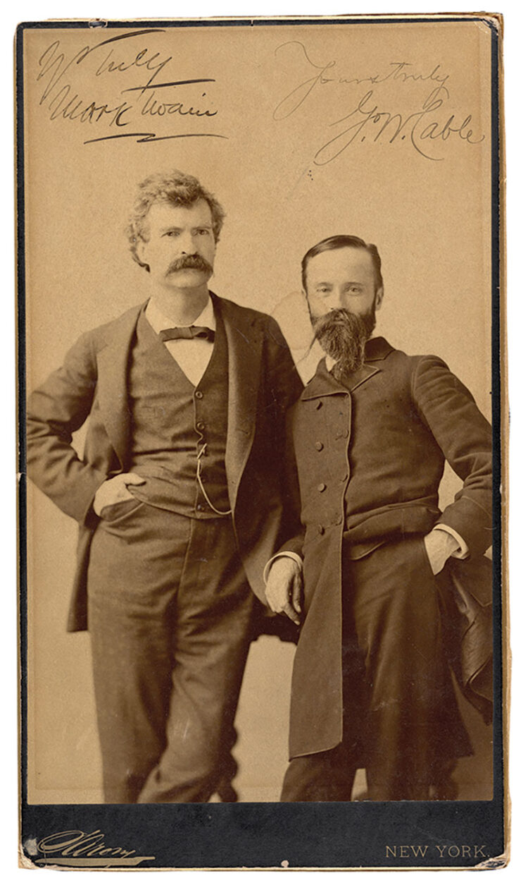 1882: Mark Twain and George Washington Cable