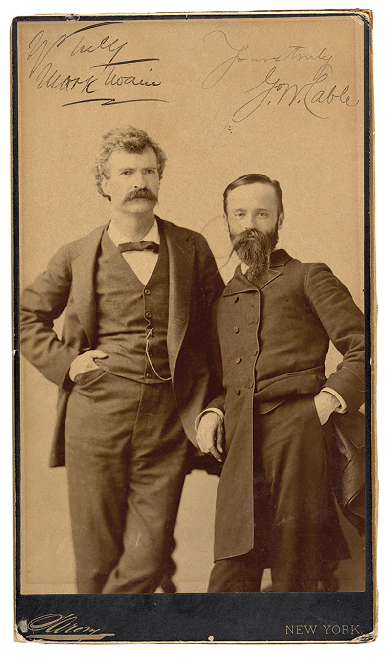 1882: Mark Twain and George Washington Cable