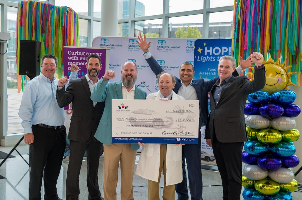 Hyundai Hope on Wheels Donates $100,000 to Children’s Hospital New Orleans