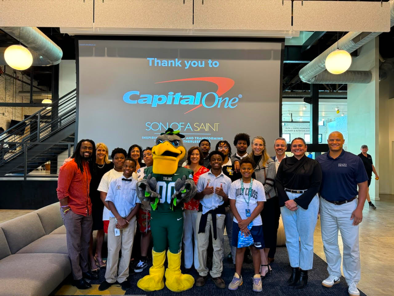 Capital One Provides Son of a Saint Mentees with 50 Tulane University ...
