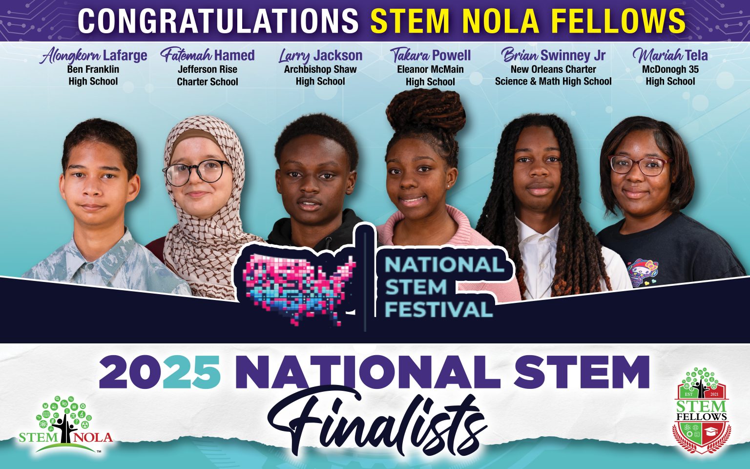 STEM NOLA Celebrates Six Fellows Advancing in the National STEM Challenge