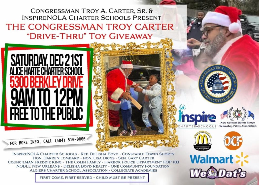 Congressman Troy Carter Hosts Annual Toy Giveaway 2024